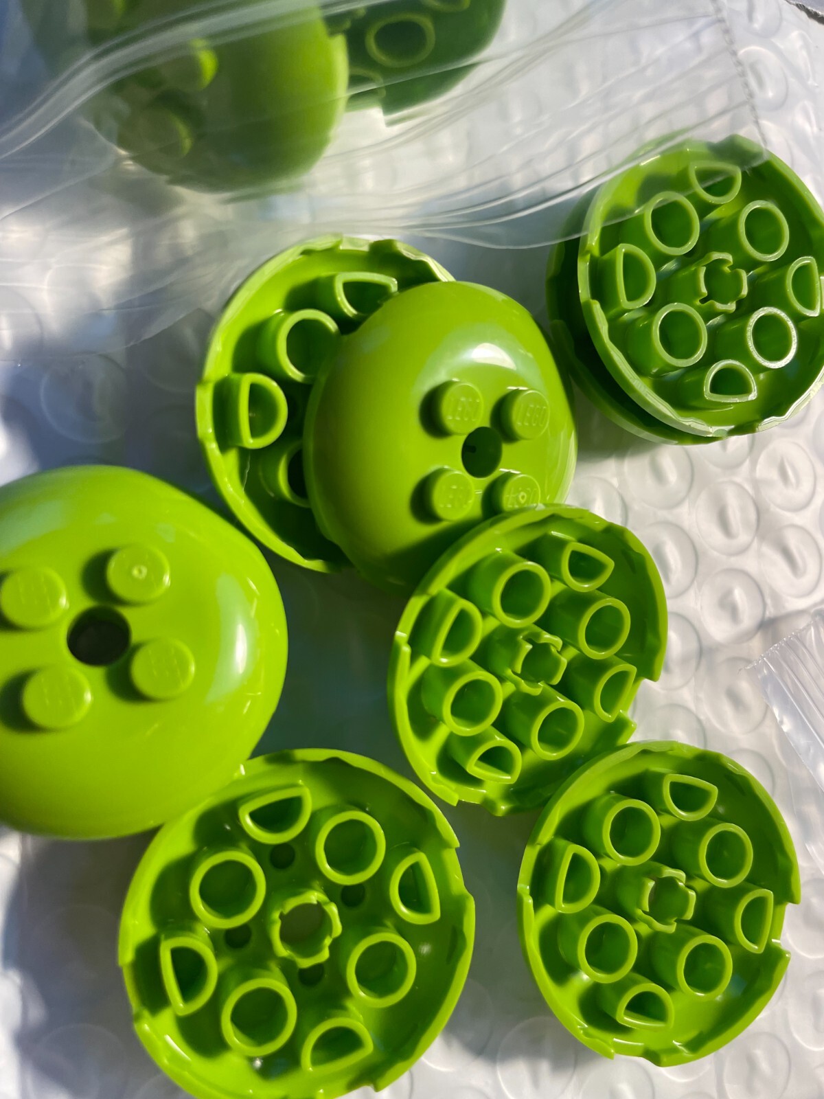 LEGO- NEW -65138-LIME-DISH 4 X 4 INVERTED W/SOLID STUDS,PINHOLE-5 ...