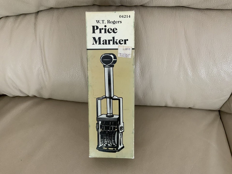 Vintage W.T Rogers Price Marker Ink Stamper Original Box Brand New ...