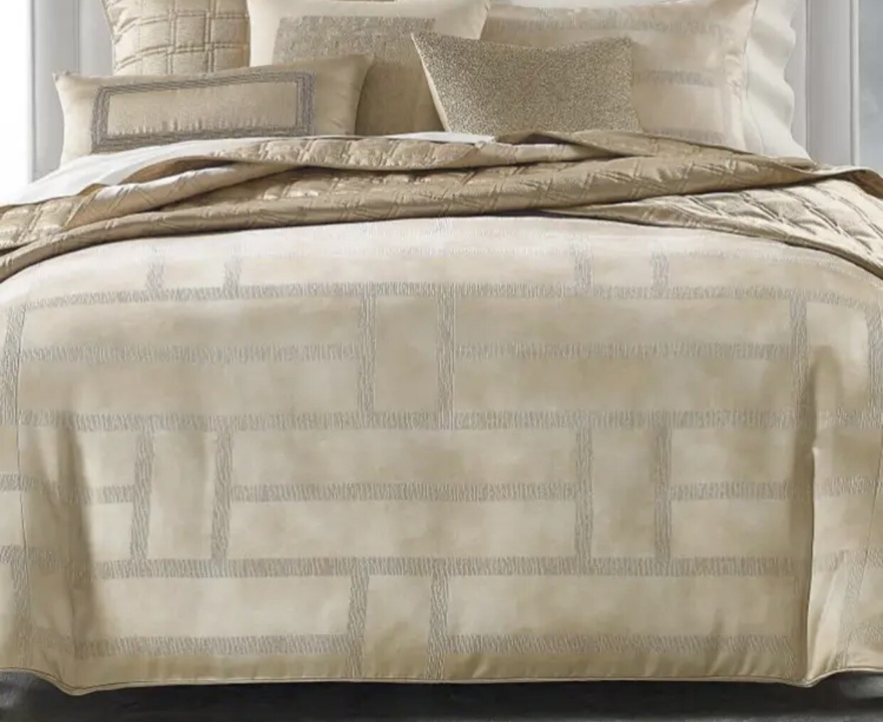 Hotel Collection Burnish Bronze Full / Queen Comforter $465 New Damaged ...