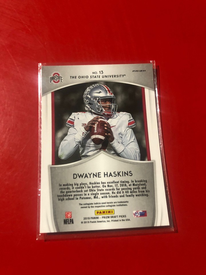 Dwayne Haskins Prizm Draft Picks 2019 Crusade Silver Prizm | eBay