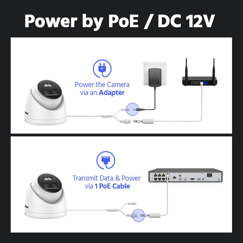 ANNKE 12MP Audio PoE Security IP Camera AI Detection Outdoor Color ...