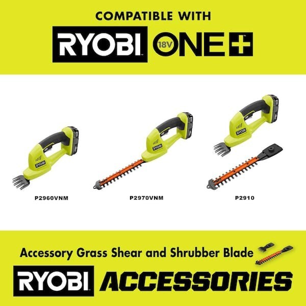 Ryobi Accessory Grass Shear and Shrubber Blade Grass Lawn Bushes Garden ...