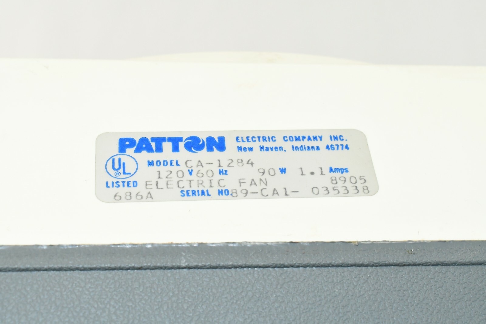 Vintage PATTON Box Fan 3-Speed Adjustable Spinning Front Grill - 15 ...