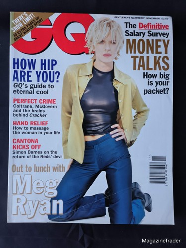 GQ Magazine November 1995 (1170) Meg Ryan Cover James Lavelle Alicia ...