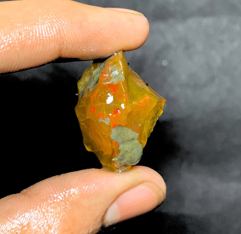 40 Ct 29x21x16 MM Natural Yellow Red Green Blue Color Opal Oil Raw ...