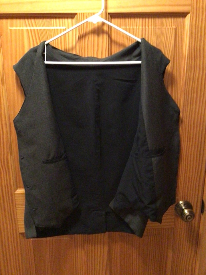 Amish Mennonite Handmade Men's Charcoal Gray Vest C56 EUC Plain ...