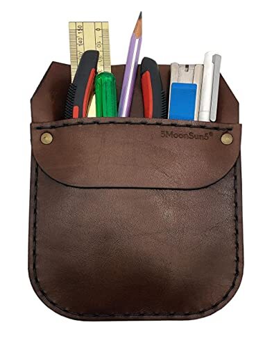 s Genuine Leather Work Pocket Organizer Tool Pocket For Toolspens Fit ...