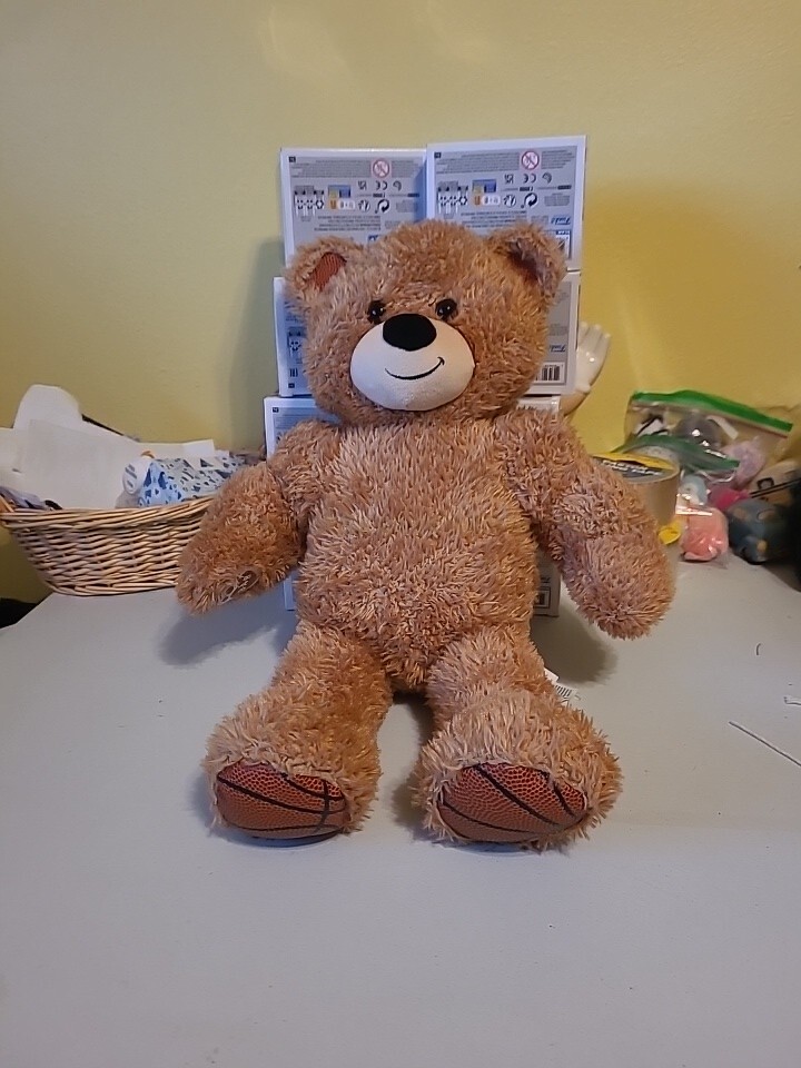 Build-A-Bear Basketball Feet & Ears Teddy Bear Plush Stuffed 18in BAB ...