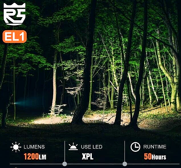 Ripsshine: 1200 LUMIN Green Metal Alloy Rechargeable + Waterproof EDC ...