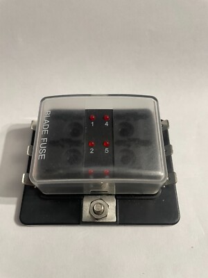 6way Rv Fuse Block Blade Fuse Box 32v 100AMP Junction Box Led Indicator ...