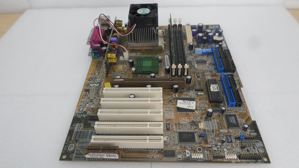 ASUS A7V MOTHERBOARD W/ AMD CPU, HEATSINK & RAM | eBay