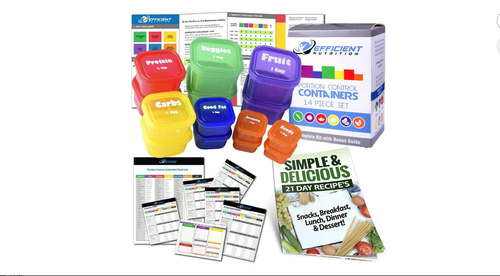 14 Pcs Fix Portion Control Containers Kit Beach Body Food Plan Diet ...