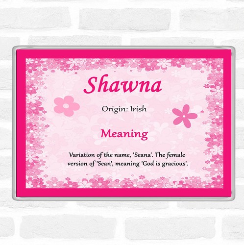 Shawna Name Meaning Jumbo Fridge Magnet Pink | eBay