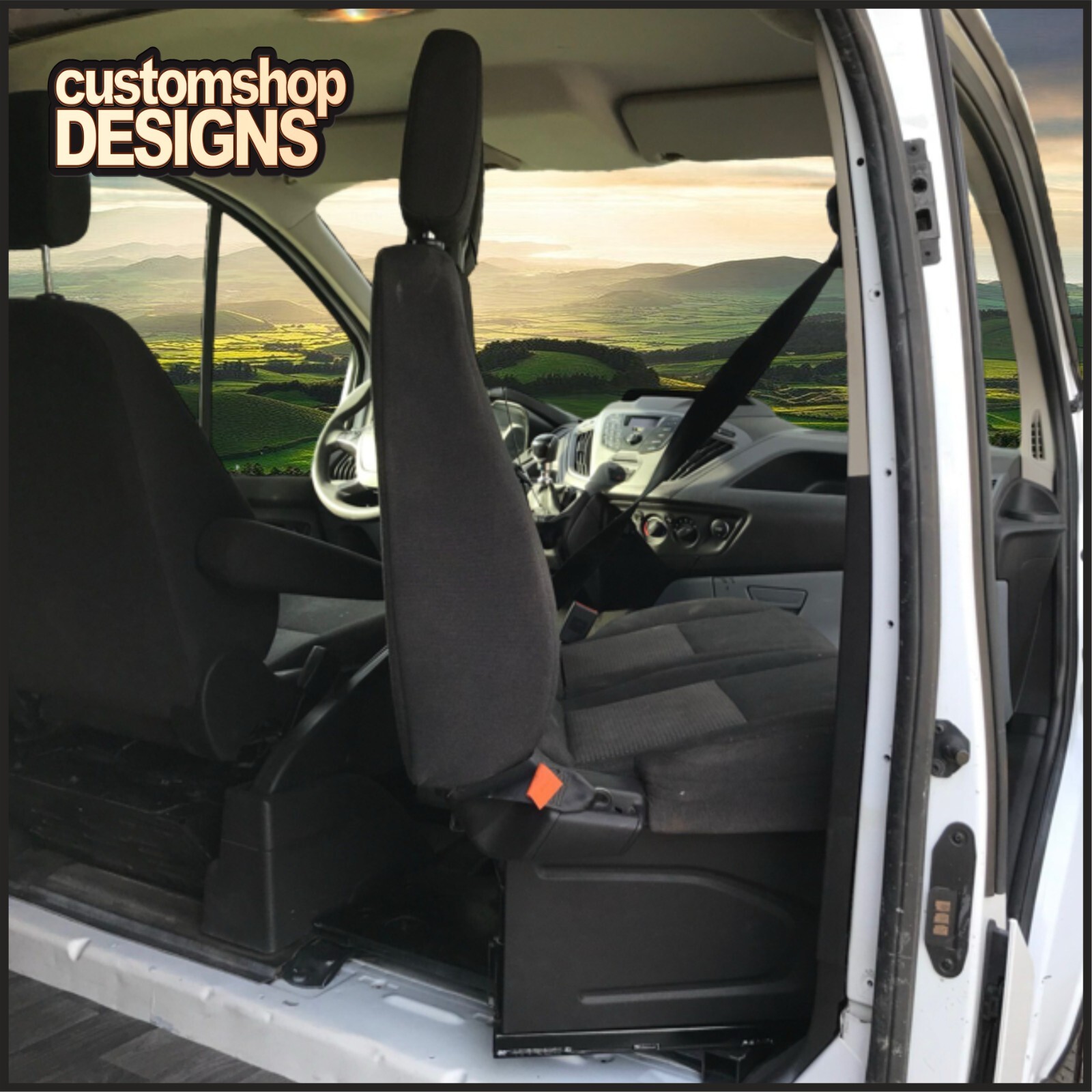 Customshop Ford Transit Custom 2013 onward Camper Van Double Seat ...
