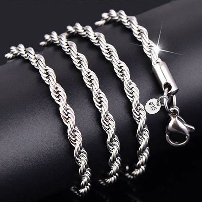 large SCORPION insect 925 Sterling Silver Rope 20" Chain Necklace men ...