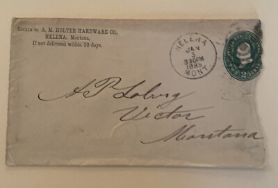 1889 Cover A M Holter Hardware Helena Montana | eBay