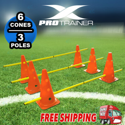 Hurdle Cone Set Agility Poles Agility Ladder Speed Training Equipment ...