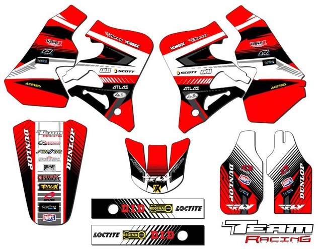1995-1996 HONDA CR 250 R GRAPHICS KIT DECALS STICKERS MX DECO CR250 ...