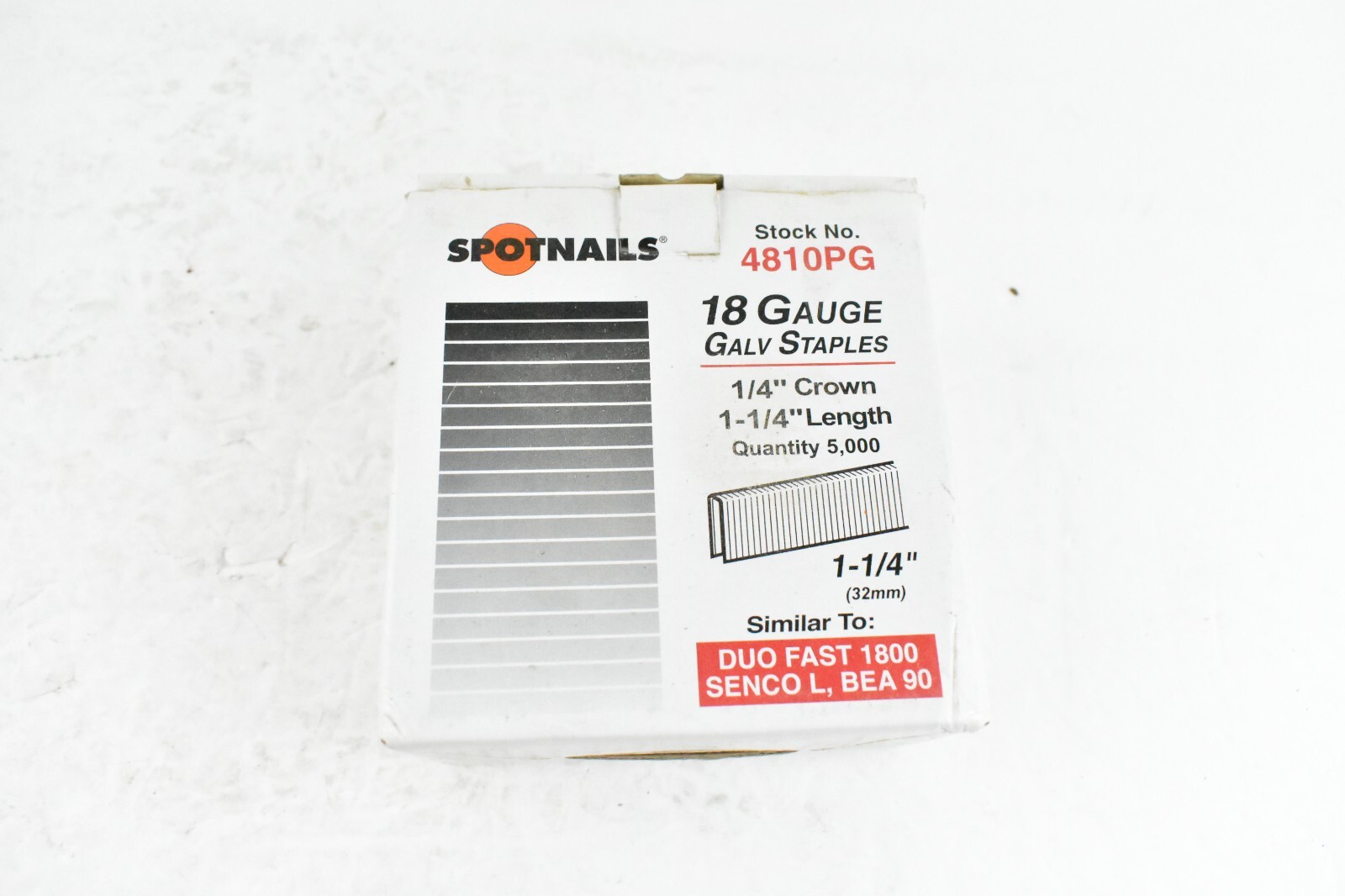 Spotnails 4810PG 18 Gauge 1 1/4" Staples 5000pc | eBay