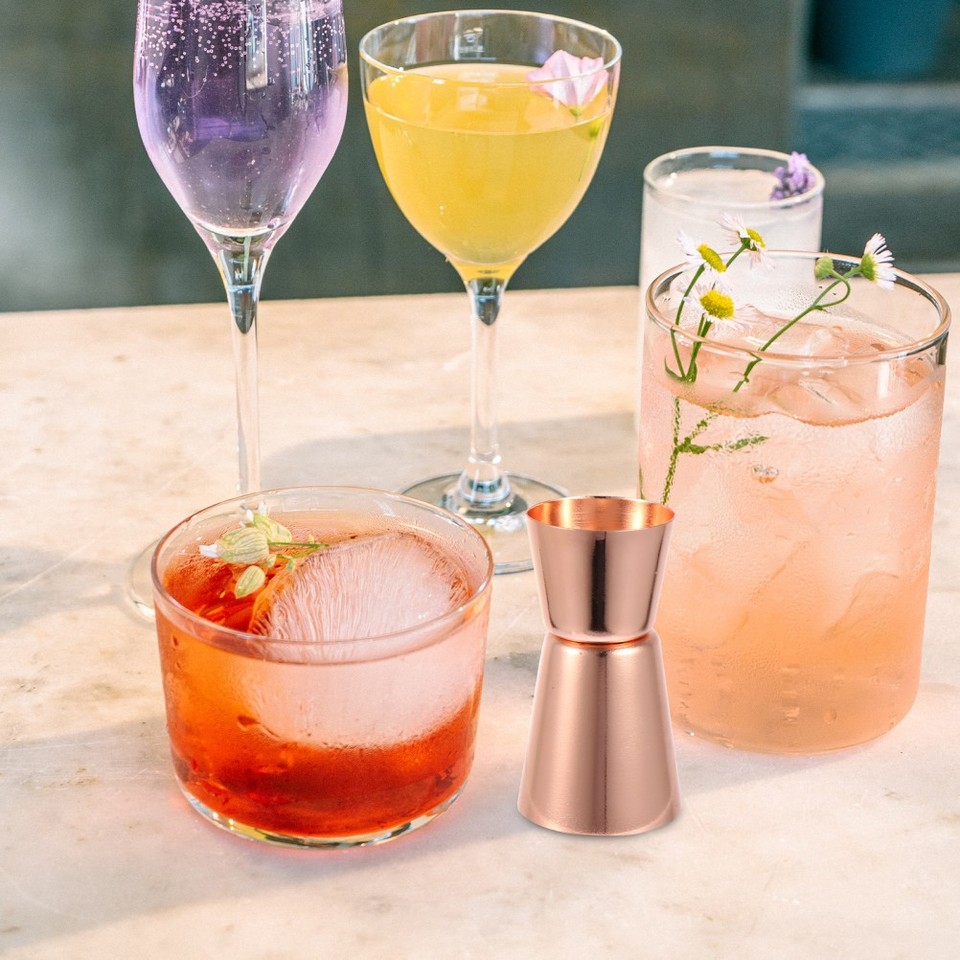 2 Pcs Ounce Measuring Cup for Drinks Jiggers Liquors Stainless Cups ...