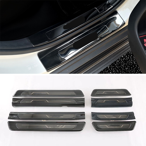 For Kia Seltos 2020-2023 Black steel Side Door Sill Guard Scuff Plate ...