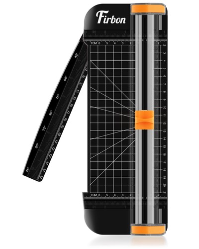 Firbon Black A5 Paper Cutter, Straight Small Paper Trimmer with Side ...