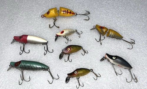 Vintage fishing lure lot River Runts , Doll Fish , Rat -L- Trap and ...