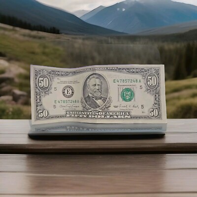 1990 $50 Fifty Dollar Old Currency Vintage Federal Note Serial # E ...
