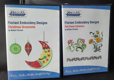 Floriani Embroidery Design Fall Collection & Christmas Ornaments Discs ...