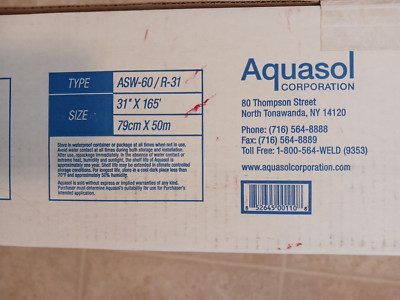 Aquasol ASW-60 / R-31 31" x 165' Water Soluble Purge Paper | eBay