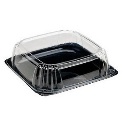 Sabert UltraStack Thermoformed Catering Tray with Lid, 11" x 11" x 3 ...