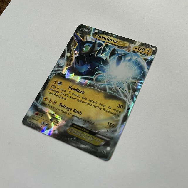 Pokémon TCG Thundurus-EX XY Roaring Skies 26/108 Holo Holo Rare EX for ...