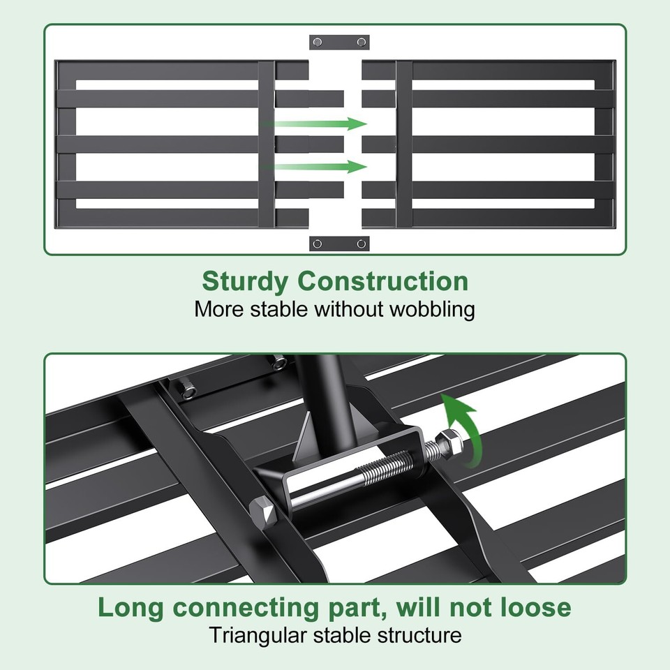Yumatum Lawn Leveling Rake 30x10 inch 72" Stainless Steel Handle for ...