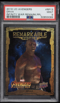 2018 Upper Deck Marvel Avengers Infinity War Drax UD Batista PSA 9 POP ...