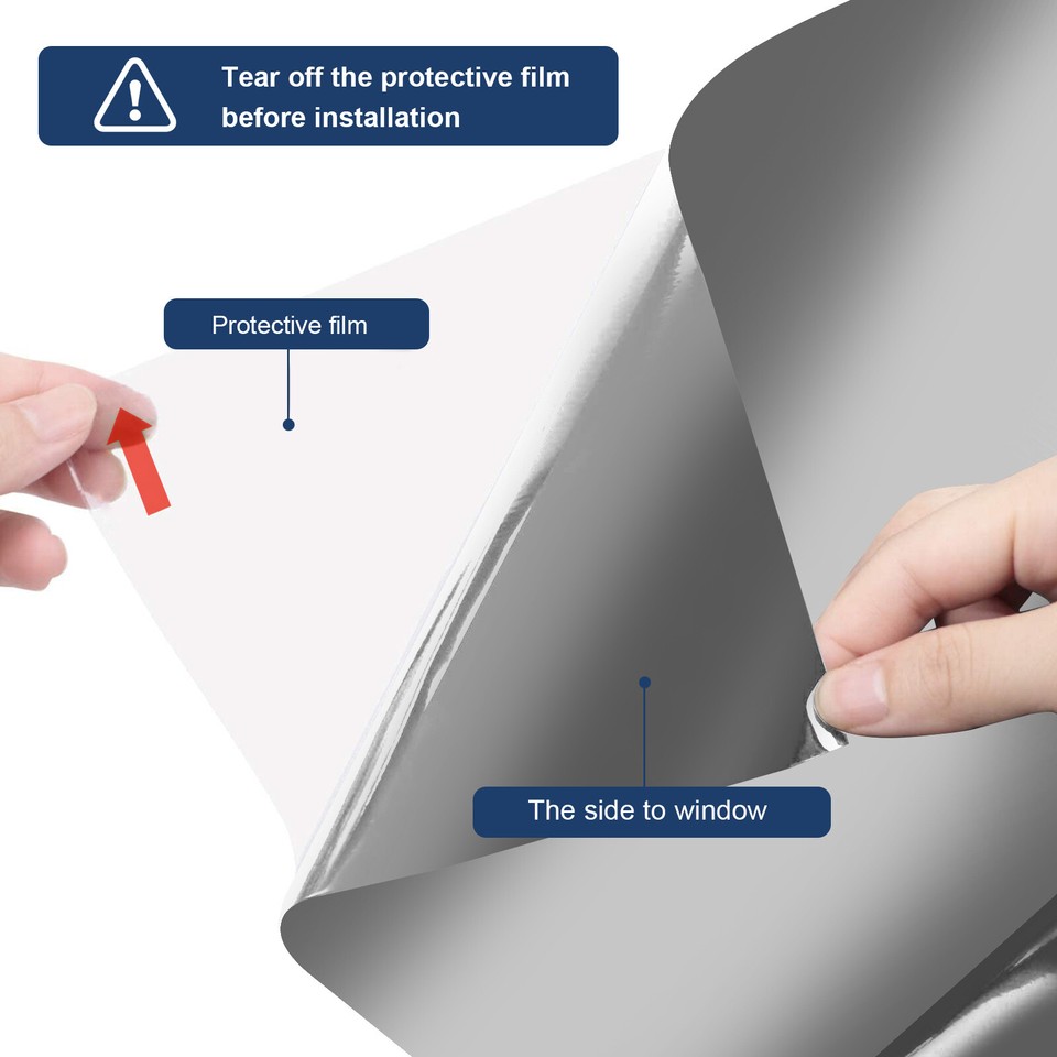 One-Way Mirror Window Film Heat UV Reflective Privacy Tint Foil for ...