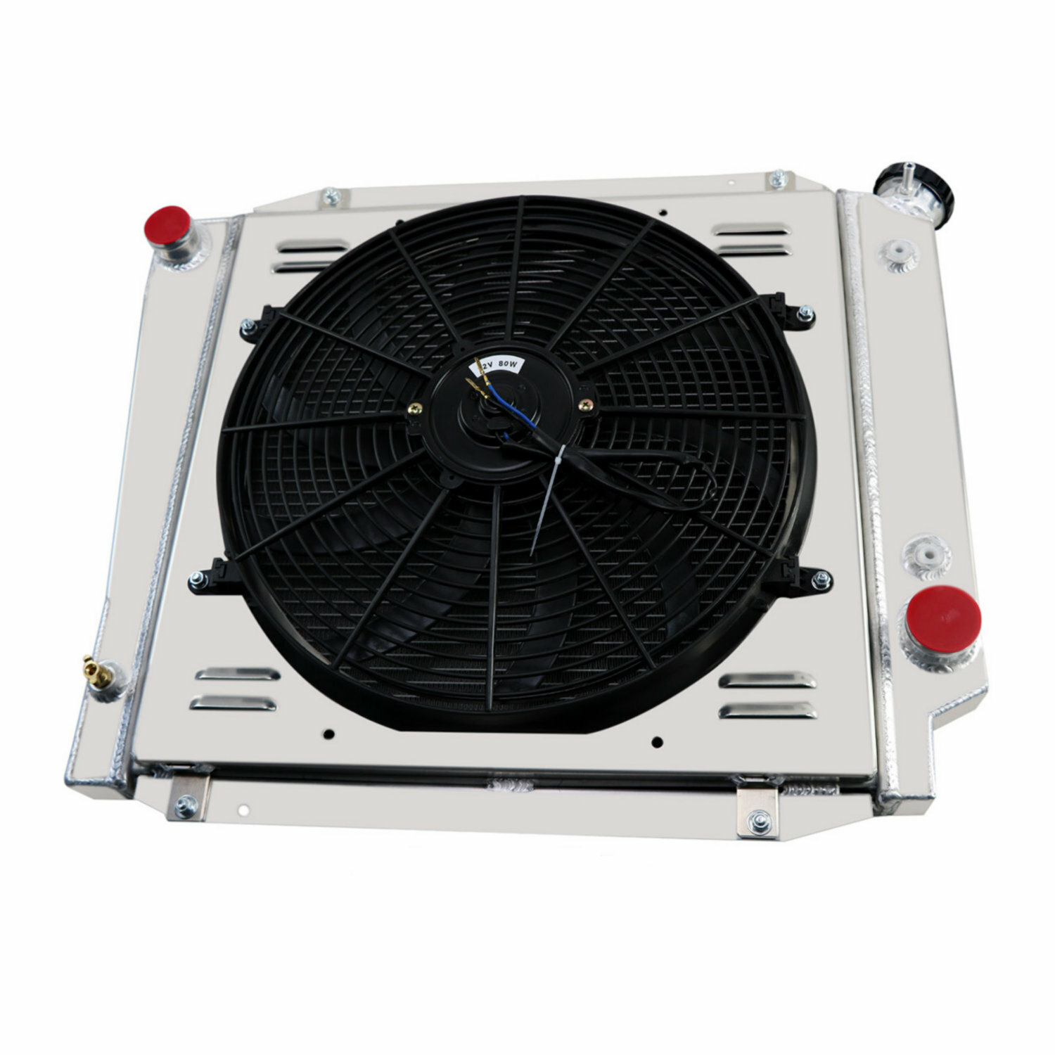 For 1966-1977 Ford Early Bronco 5.0L V8 3-Row Aluminum Radiator Shroud ...