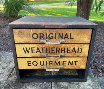 Vintage Weatherhead Drawer Parts Cabinet Equipment Fittings Metal Box ...