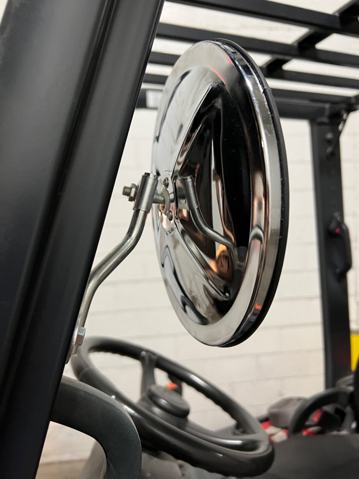 Universal Rear/Side View Mirror, 8.5" Round Spot, for Forklifts w ...