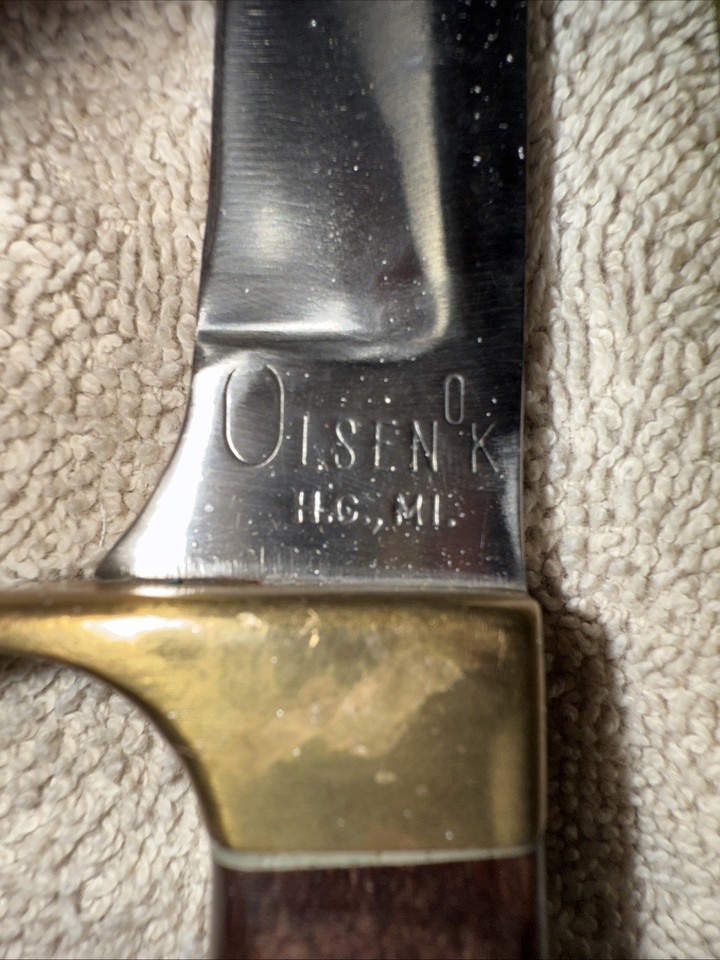 Olsen OK Fixed Blade Knife with Sheath Vintage | eBay