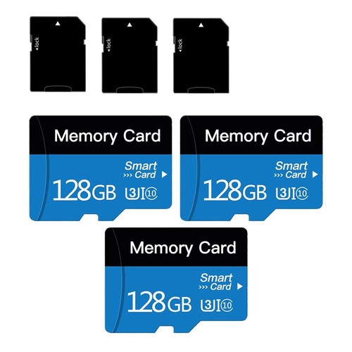 3 Pack 128 GB Micro Memory Card with Adapter, TF Card Class 10, Mini ...