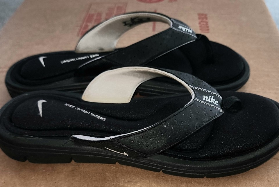 Nike Flip Flops Sandals Womens Size 8 Comfort Loaded 1737 | eBay