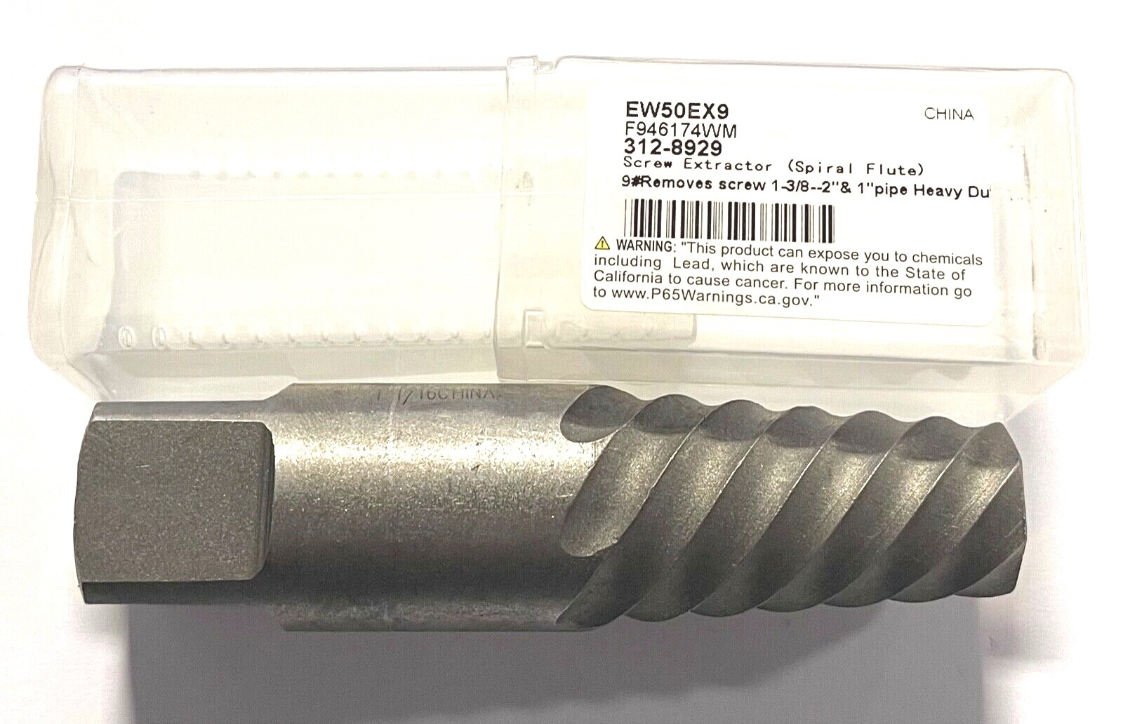 Left Hand Spiral Screw Extractor For Removing 1-3/8"-2" 1 Pipe 1-1/16 ...