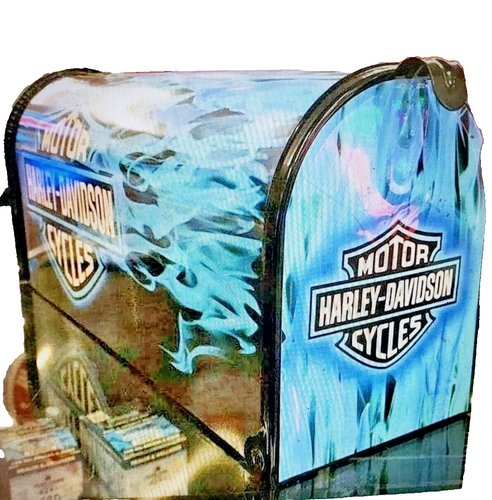 Harley Davidson Blue Custom Mailbox~NO PAINT~NO FADING~HARLEY LOVERS ...