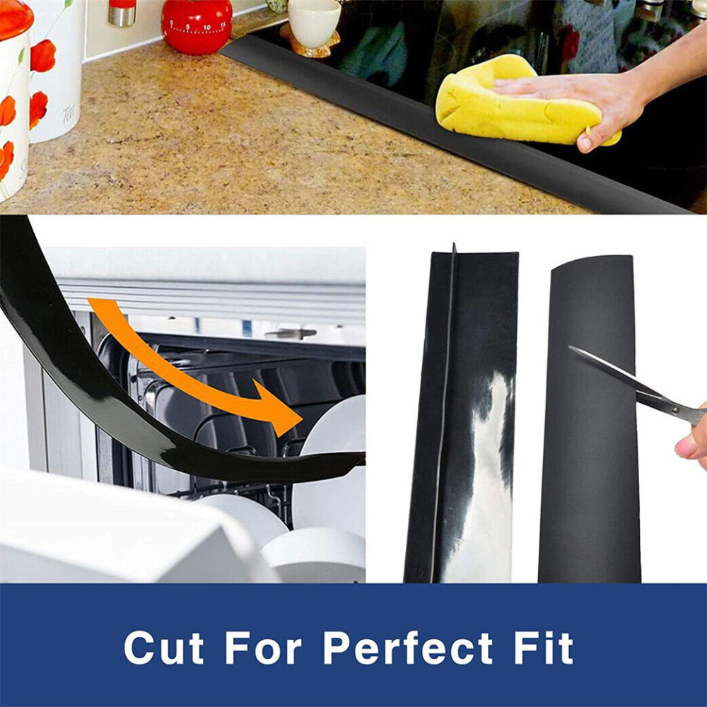 Kitchen Stove Counter Gap Silicone Cover Filler Strip Oven Guard Seal ...