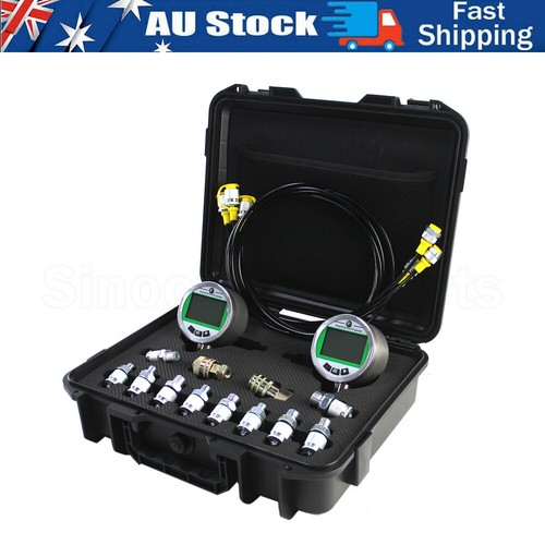 Digital Pressure Gauge Kit Hydraulic Gas Water Pressure Test Set 80MPA ...