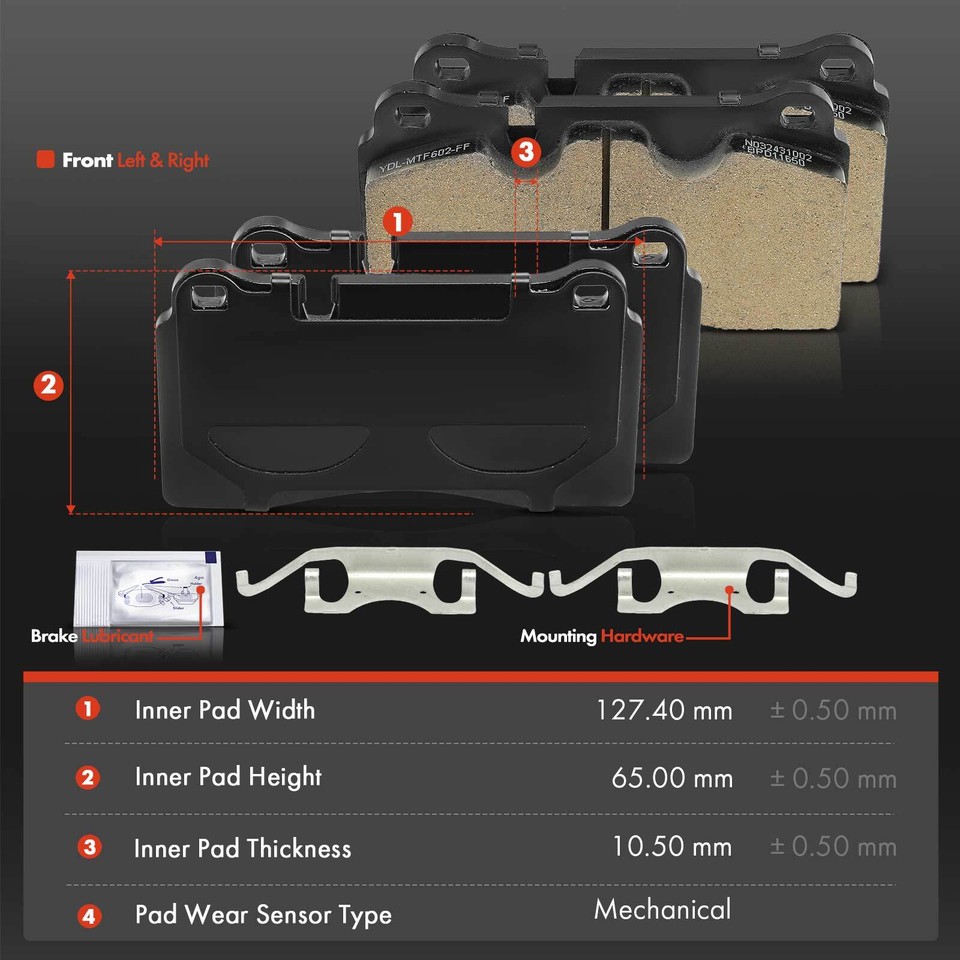 Front Disc Brake Rotors & Ceramic Pads for VW Touareg 2006 2007 2008 2009-2017 | eBay