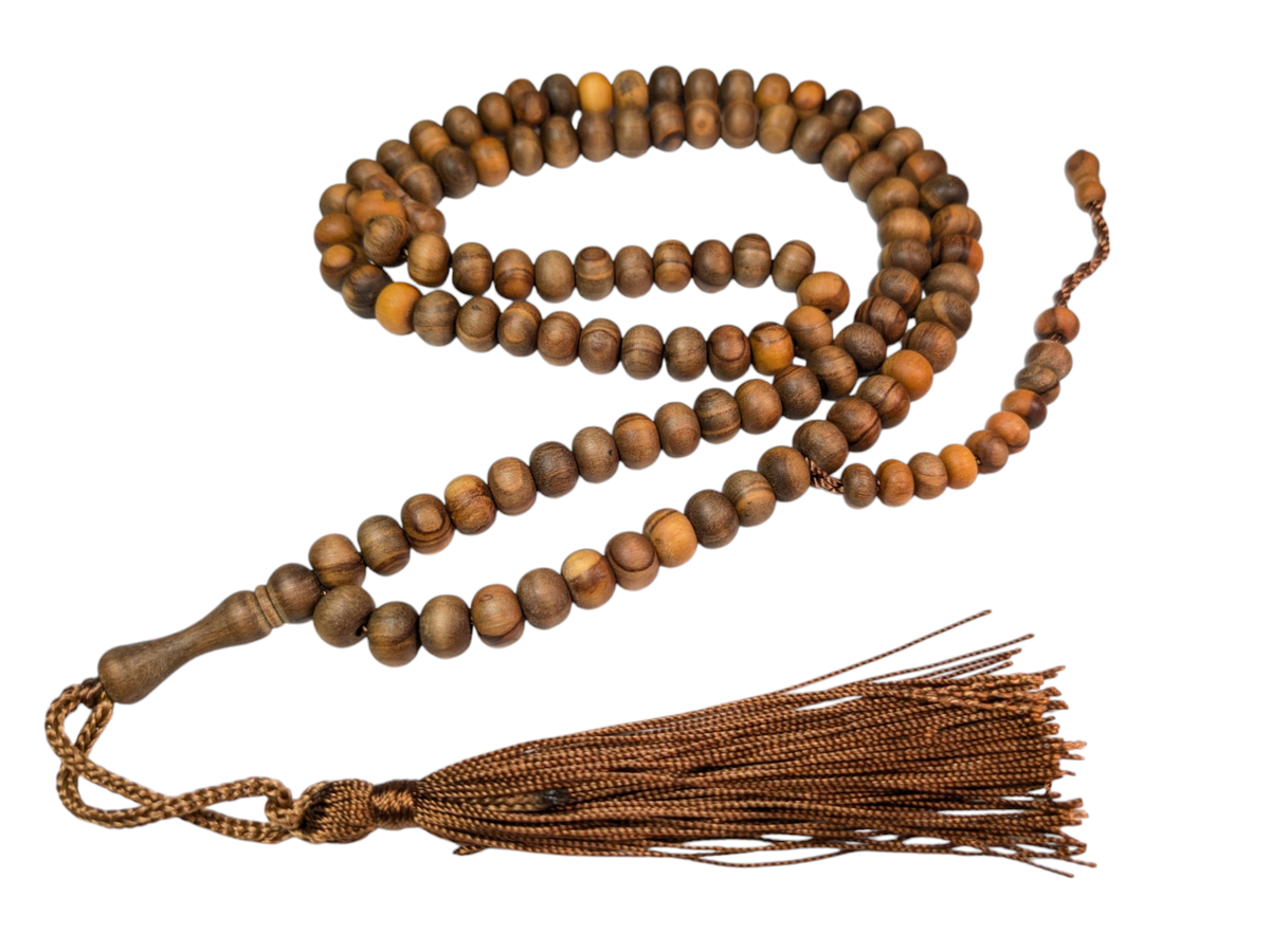 Tasbih Namaz Round Kukawood 14mm Black Maroon Color Tasbeeh At