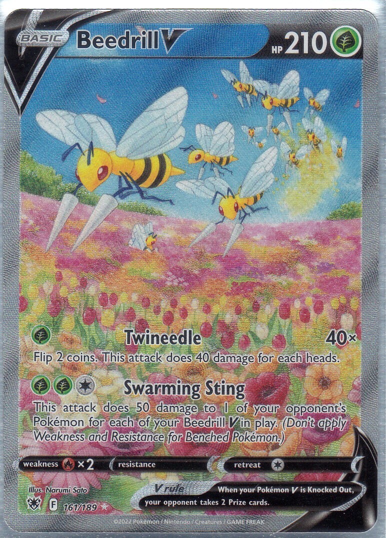 Pokémon TCG Beedrill V Sword & Shield - Astral Radiance 161/189 Holo ...