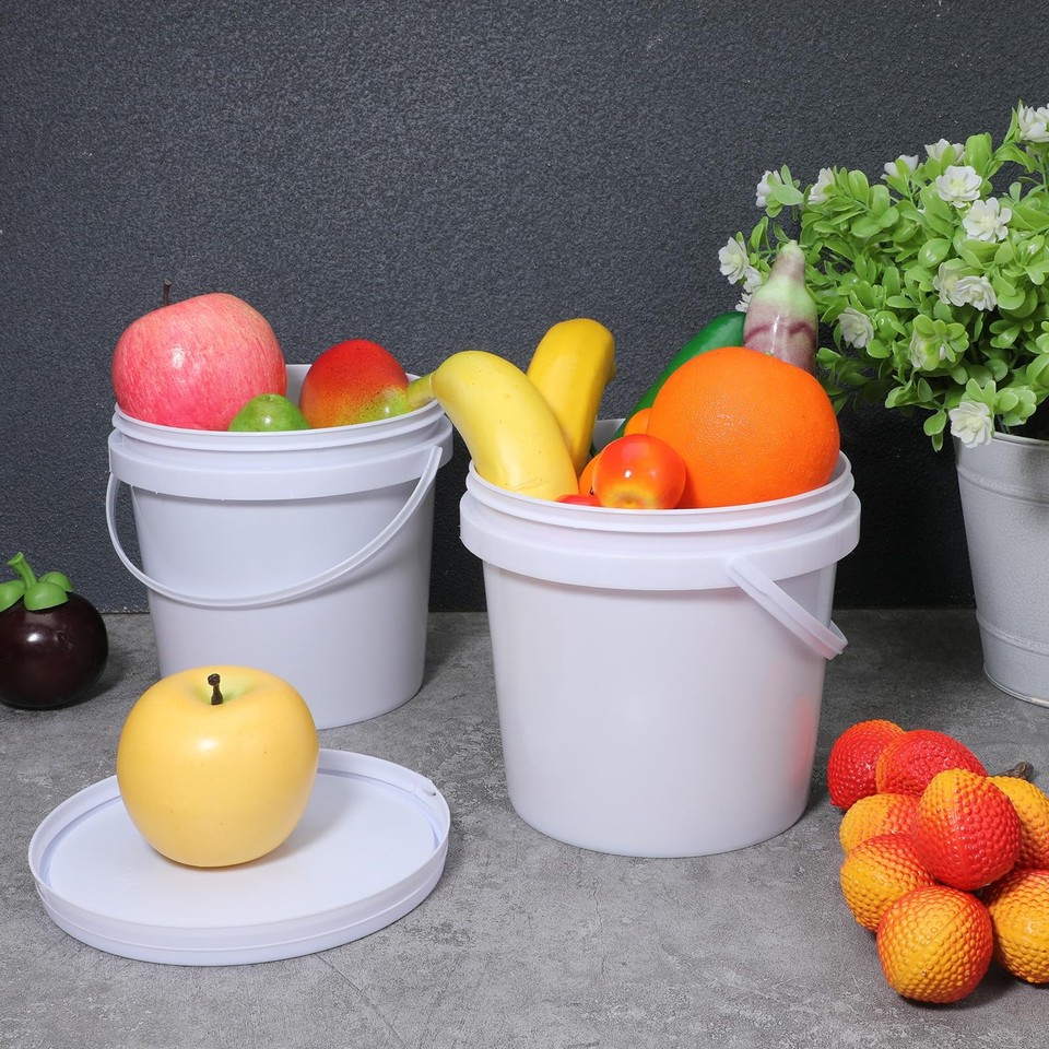 1/2 Gallon Small Plastic Buckets with Lids & Handles, 8 Pack 2 Quart Leak-Pro... | eBay