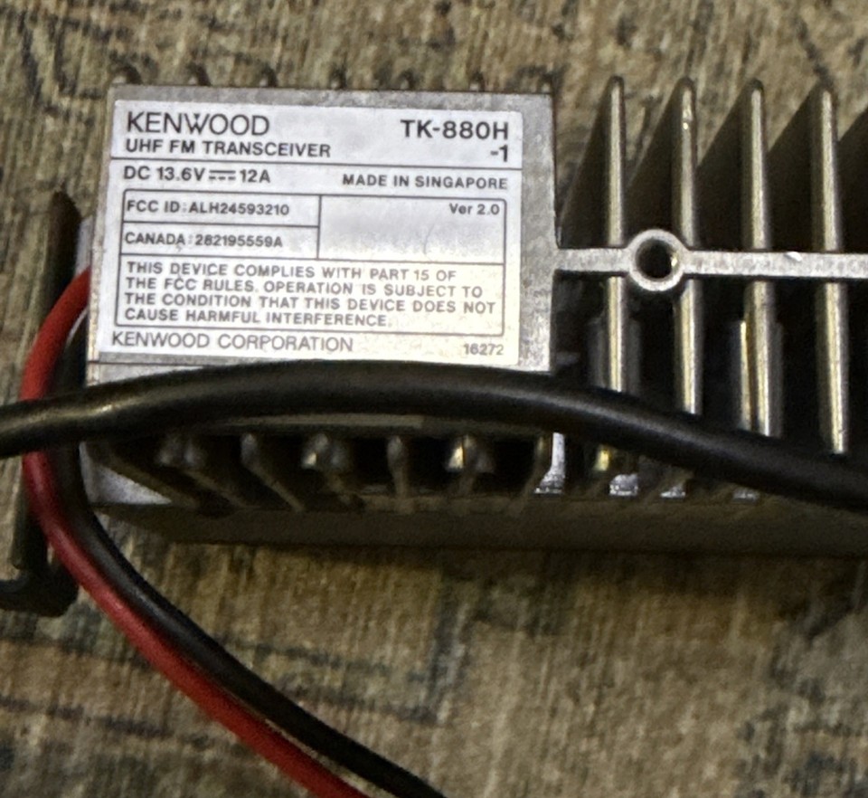 Kenwood TK-880H TK-880H-1 V2.0 UHF 450-490 MHz 250 Ch 40 Watts | eBay